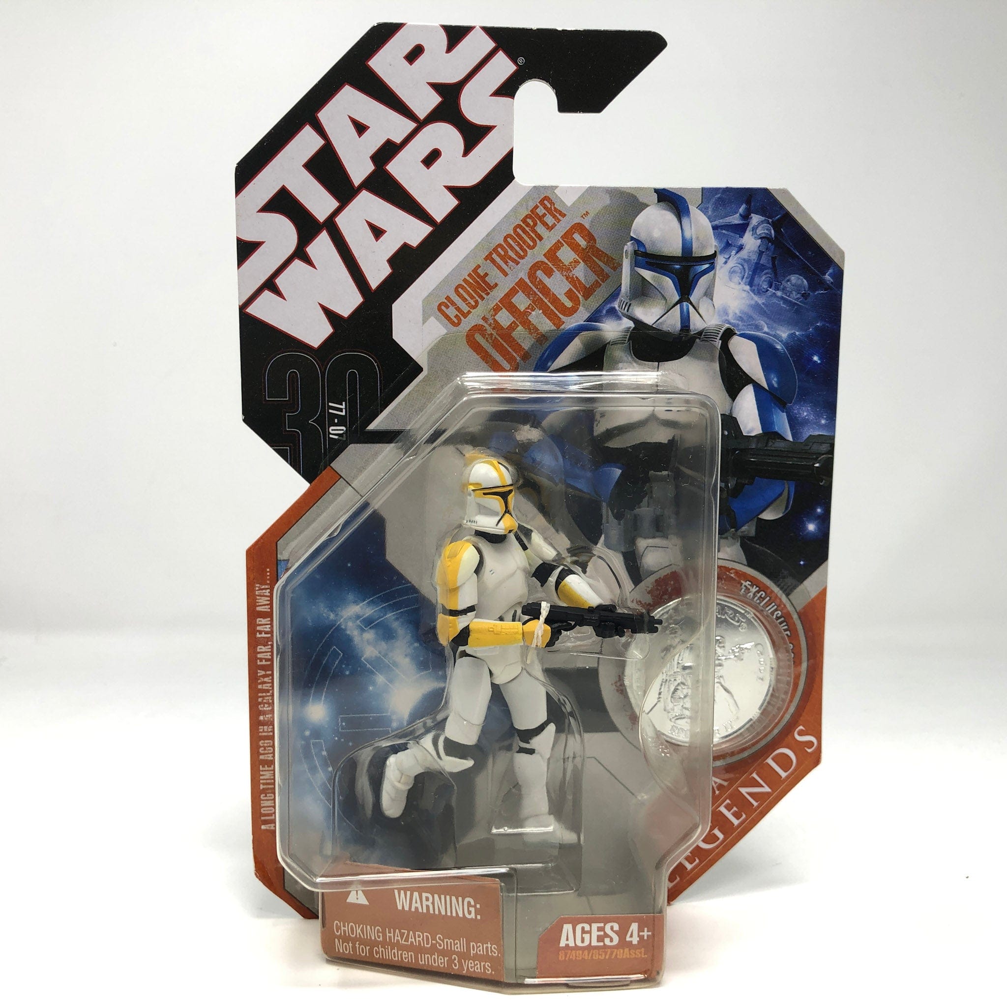 Clone Trooper Officer (Commander) with Silver Coin - 2007 Hasbro Saga ...