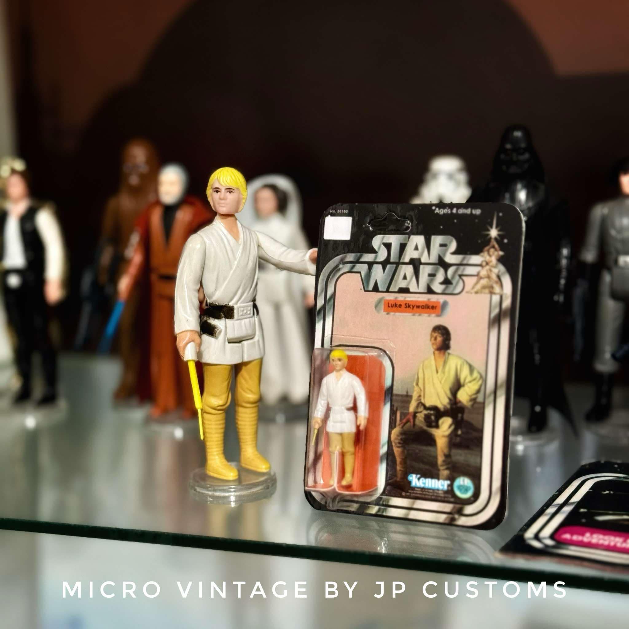 Micro Vintage Luke Skywalker Carded Figure - Hand Painted Star Wars ...
