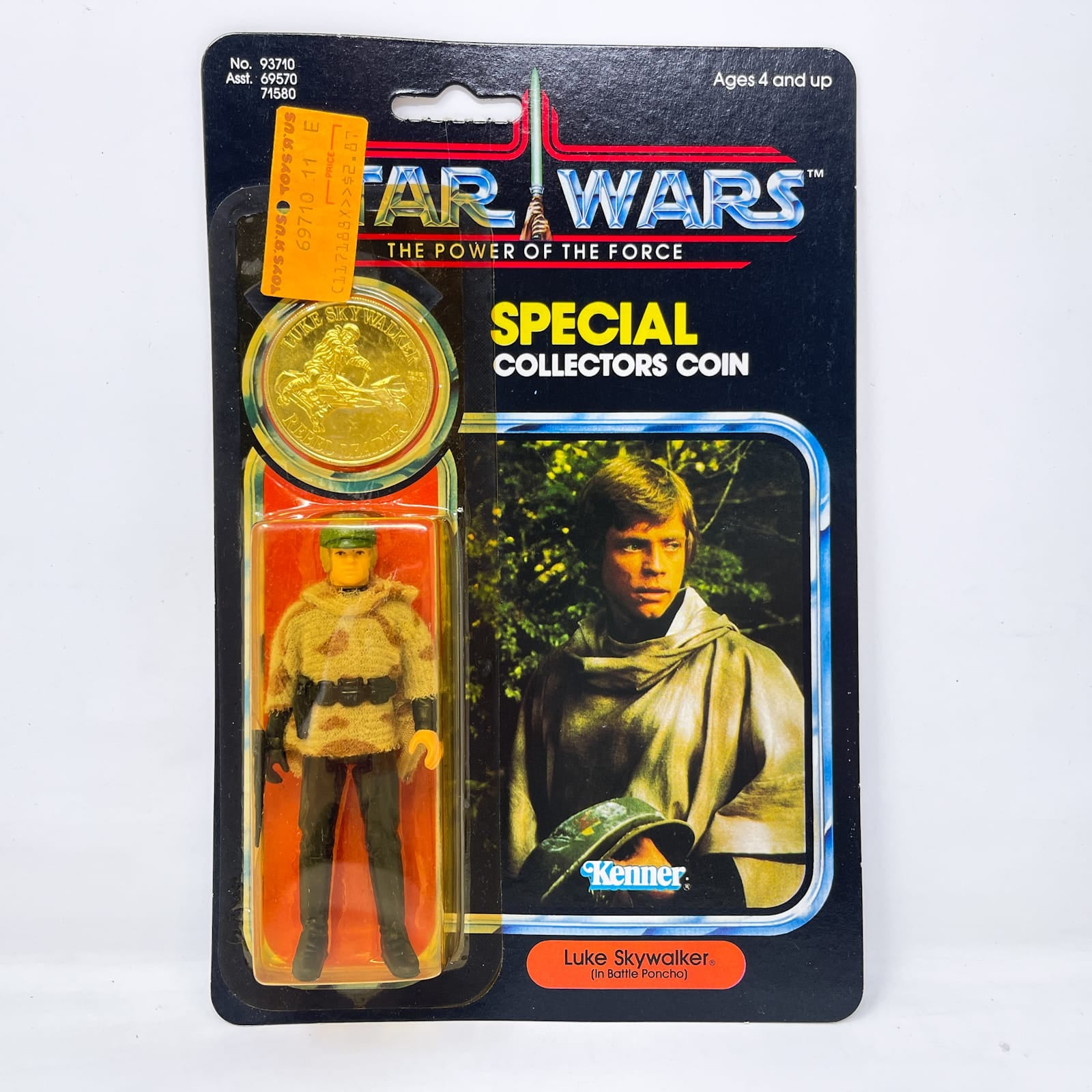 Luke Skywalker Battle Poncho POTF 92-Back - Mint on Card Kenner – 4th ...