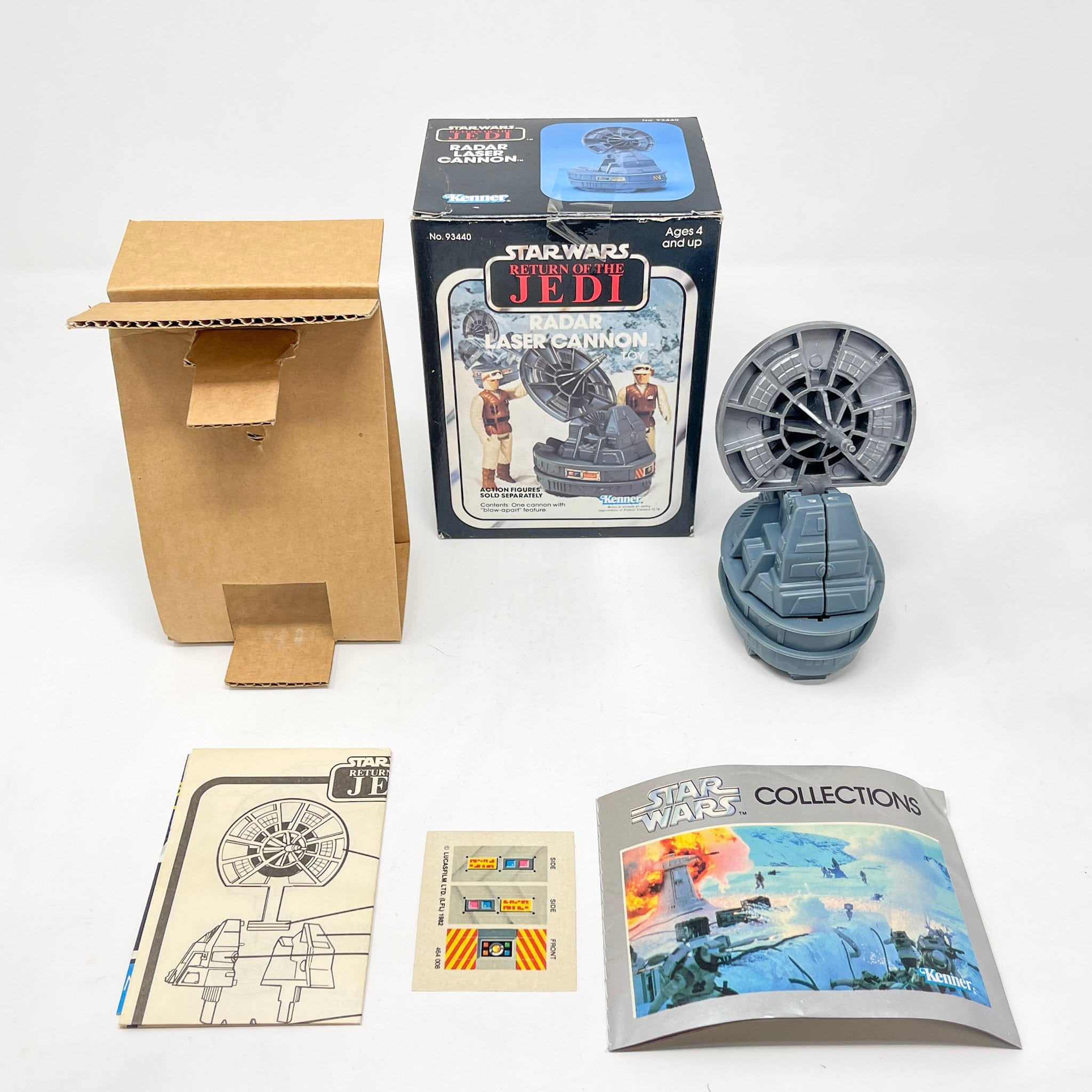 Vintage Star Wars Mini-Rig Radar Laser Cannon in box Complete Kenner ...