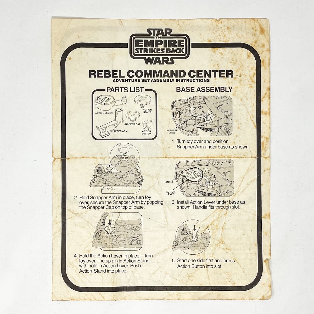 ESB Rebel Transport Instructions Vintage Kenner Star Wars – 4th Moon Toys
