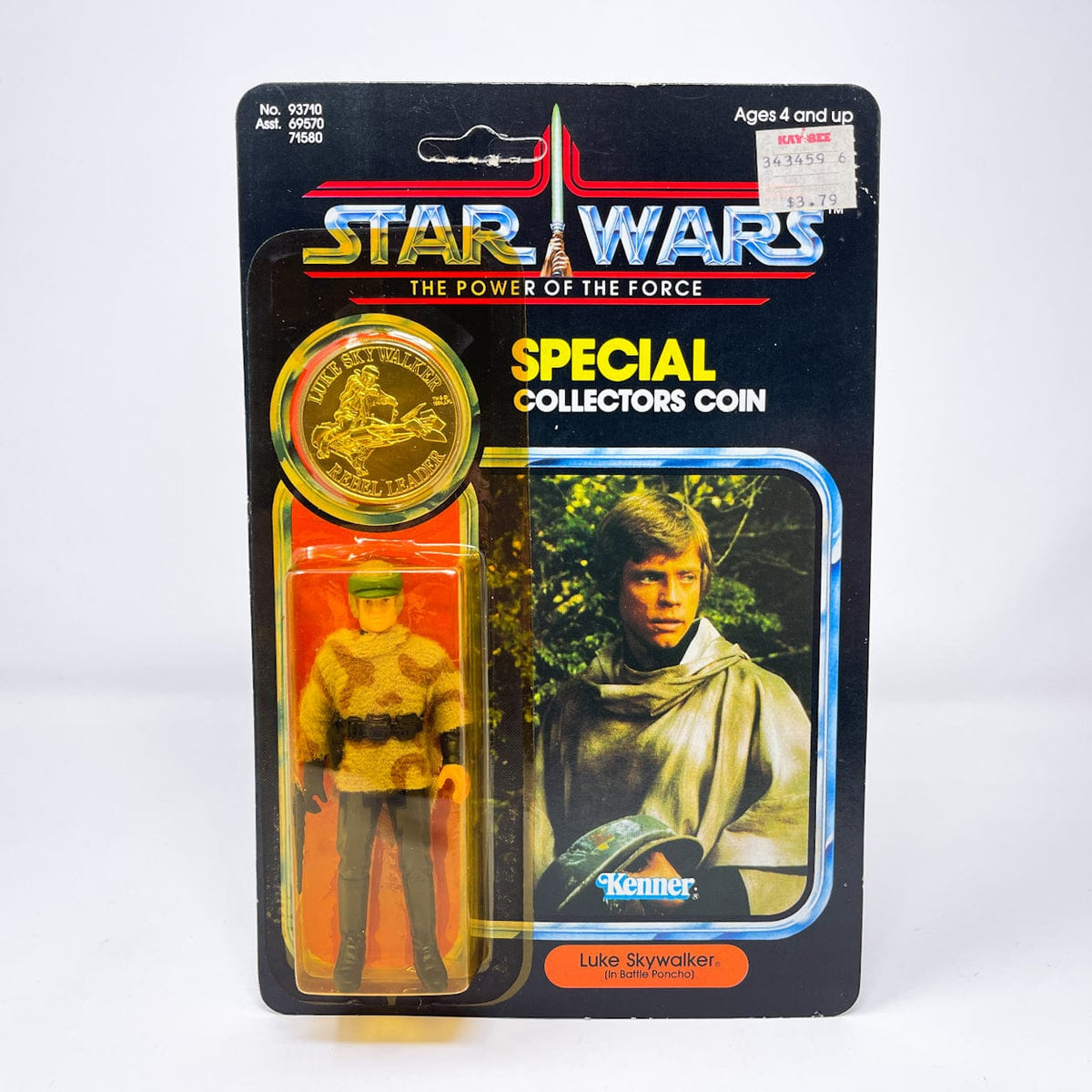 Luke Skywalker Battle Poncho POTF 92-Back - Mint on Card Kenner – 4th ...