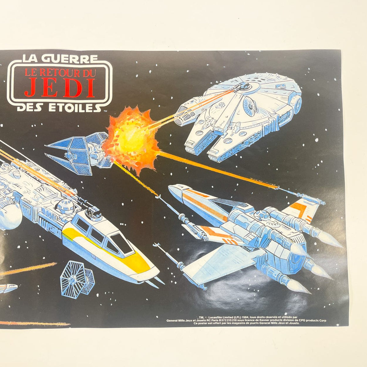 Meccano Guerre Des Etoiles ROTJ Poster - France (1984) Vintage Kenner ...
