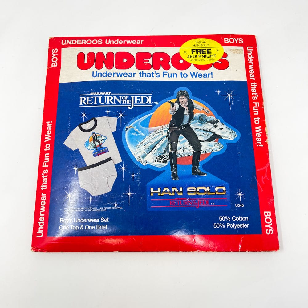 Han Solo Underoos Package w/ Jedi Knight Certificate Vintage Star Wars ...
